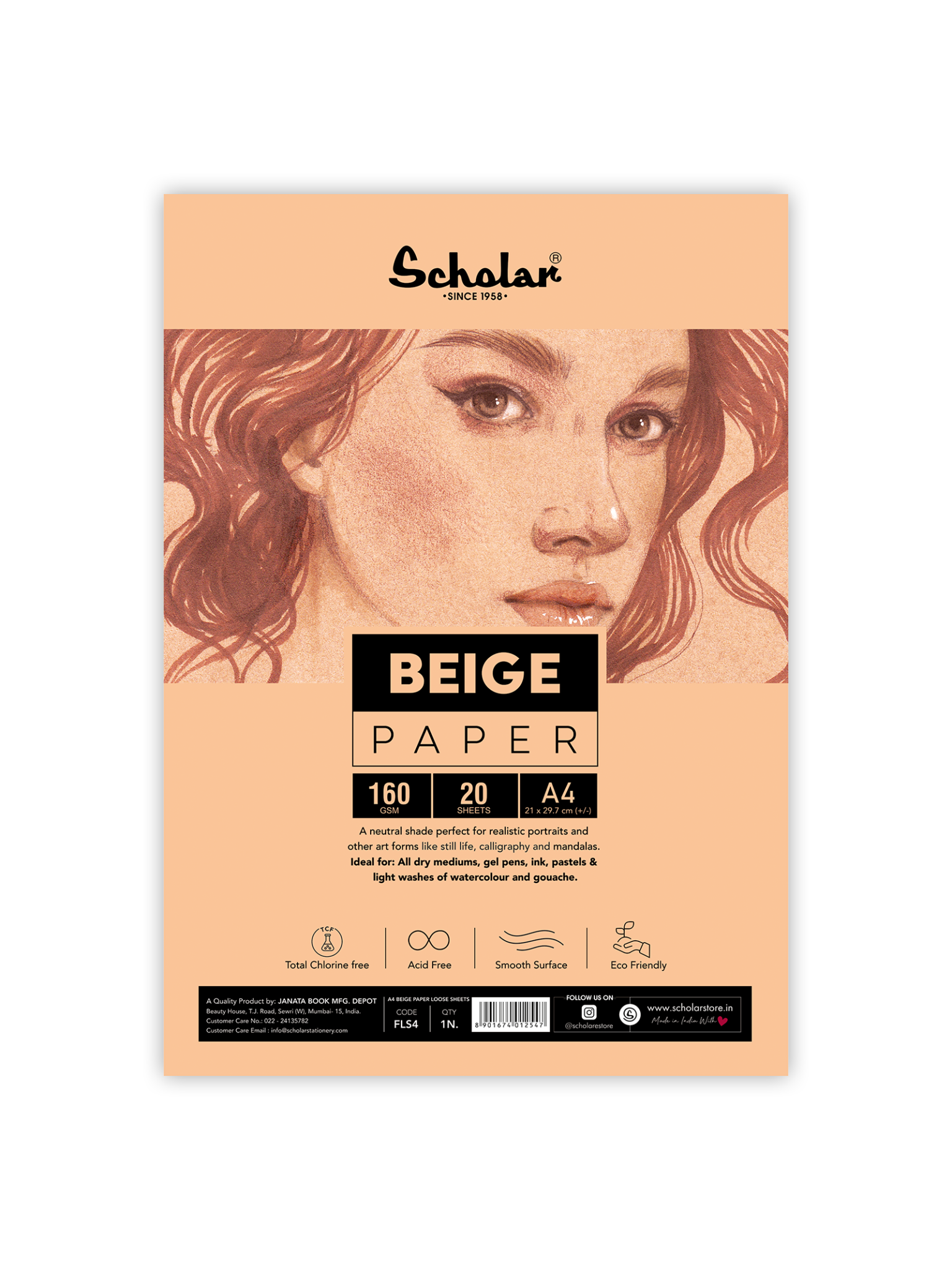 Flesh Toned Paper - Loose Sheets (FLS) - Scholar Stationery