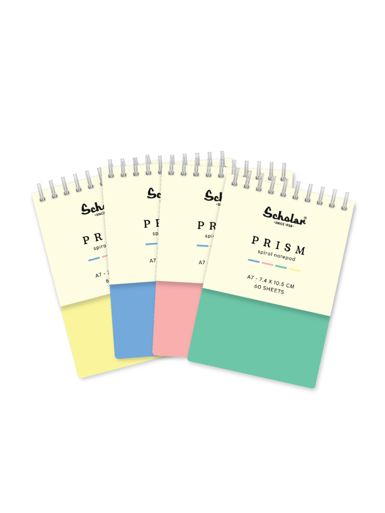 A7 Prism Spiral Notepads (Pack of 8) (SSP9) - Scholar Stationery