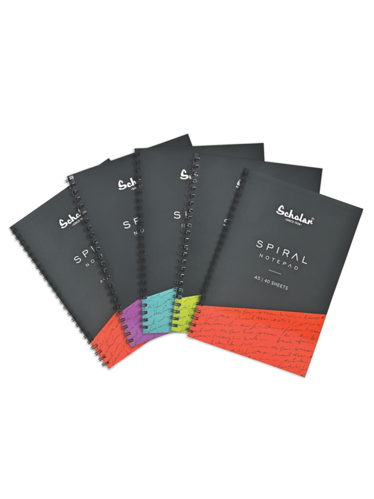 A5 Side Spiral Notepads (Pack of 5) (SSP2S) - Scholar Stationery