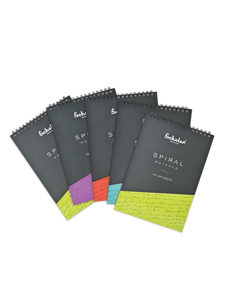 A5 Top Spiral Notepads (Pack of 5) (SSP2T) - Scholar Stationery