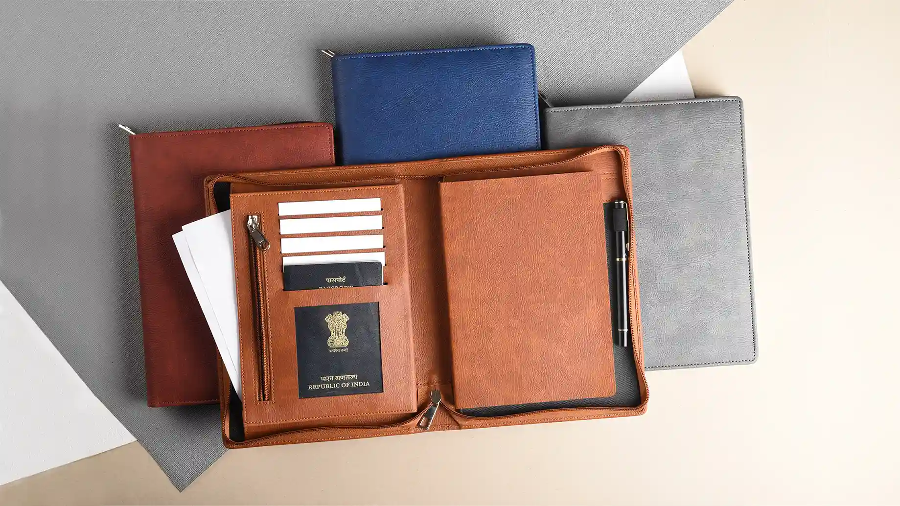 Premium Leather Diaries – Vivant Folder Notebook Collection